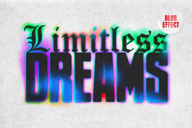 Color Blur Text & Logo Effect