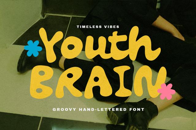 Youth Brain - Groovy Bold Font