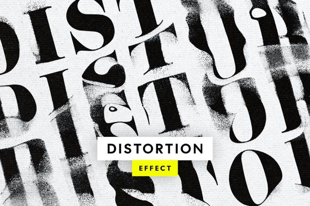 Distort Displace Text Effect