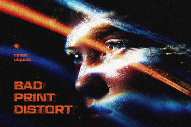 Bad Distorted Print Effect