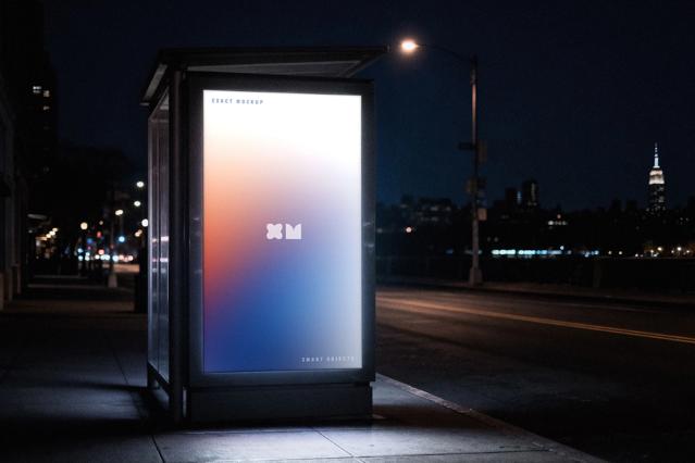 Download Bus Stop Vertical Screen Mockup