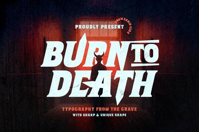 Burn to Death - Terrific Horror Font