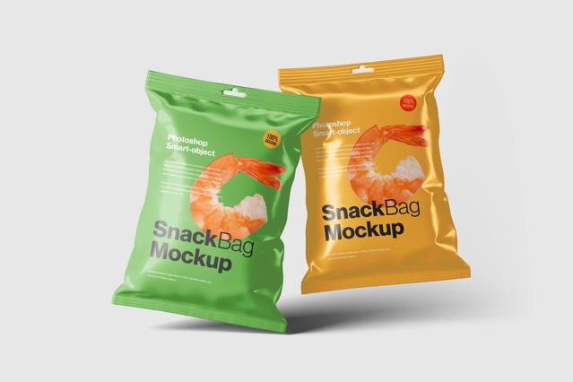 Snack Bag Packaging Mockups