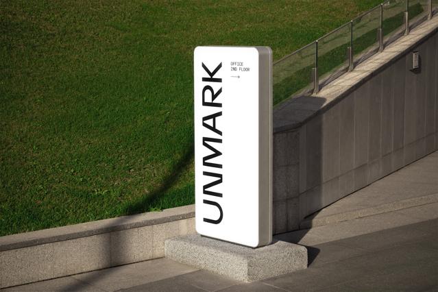 Vertical Lightbox Mockup — Outdoor Signlig