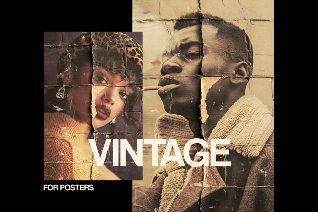 Vintage Crumpled Poster Effect