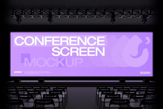 Conference Stage Screen Mockup
