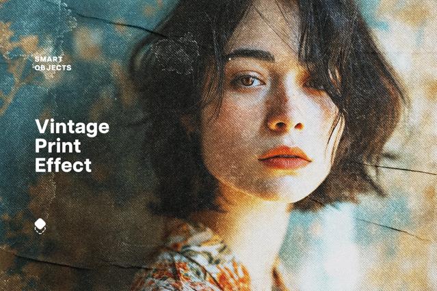 Vintage Print Halftone Effect