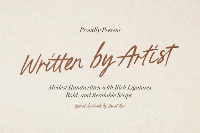 Written by Artist - Ligature Script