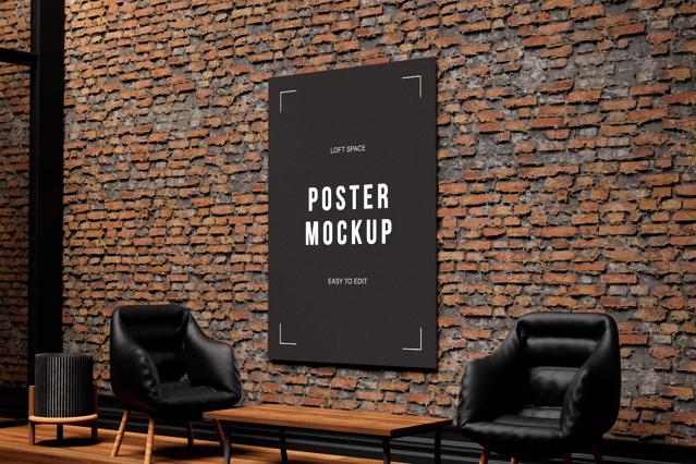 Download Loft Space Poster Mockup