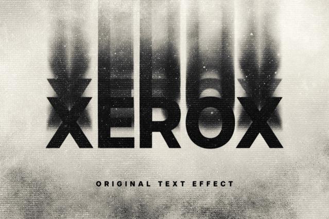 Xerox Text Effect