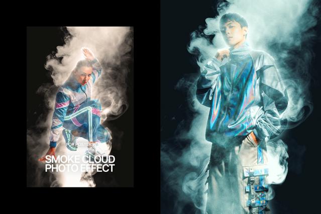 Download Vertical Smoke Cloud Photo Effect