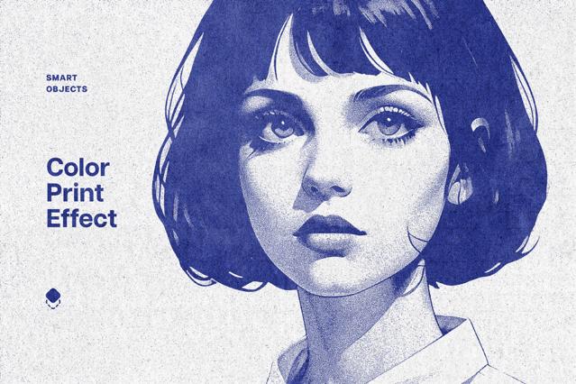 Color Risoprint Photo Effect