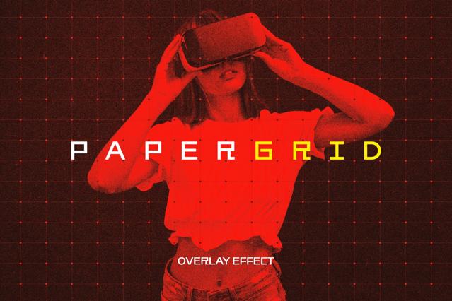 Paper Grid Photo Effect