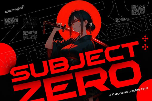 Subject Zero Futuristic Display Font