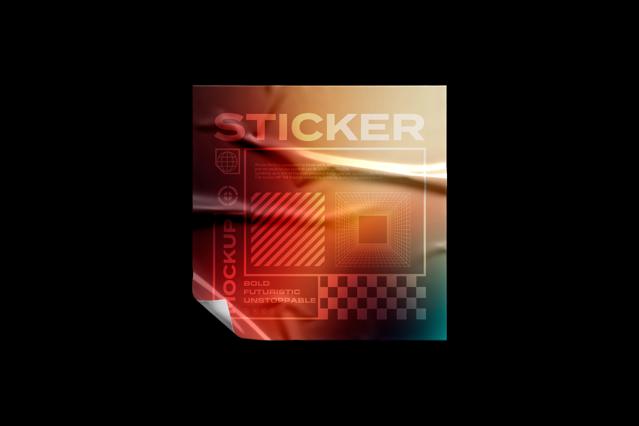Solid Vinyl Sticker Mockup