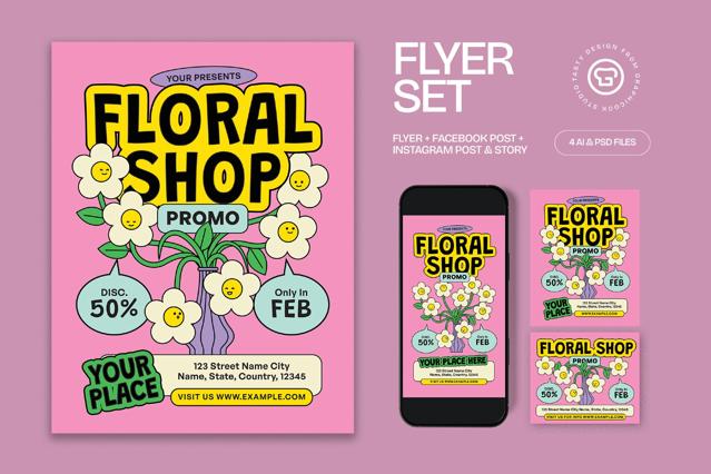 Floral Shop Promo Flyer