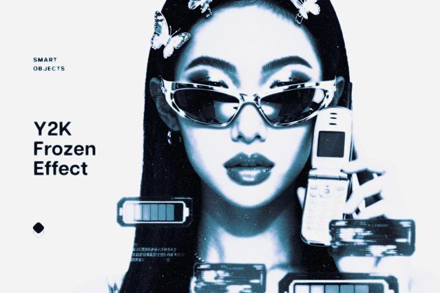 Y2K Frozen Photo Effect