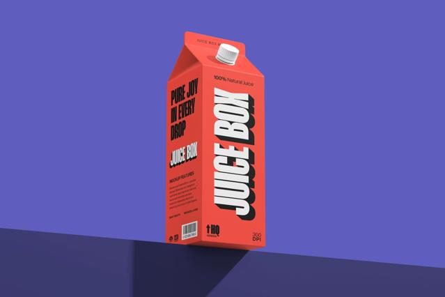 Kids Juice Box Drink Mockup