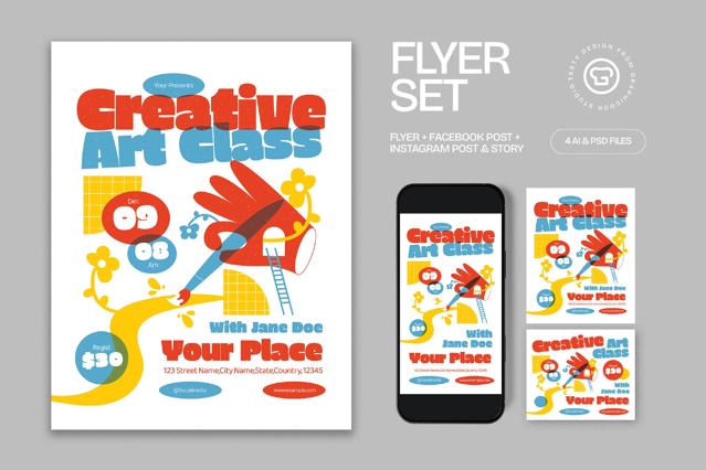 Creative Art Class Flyer