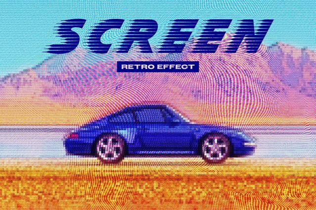 Download Pixelated Screen Photo Effect