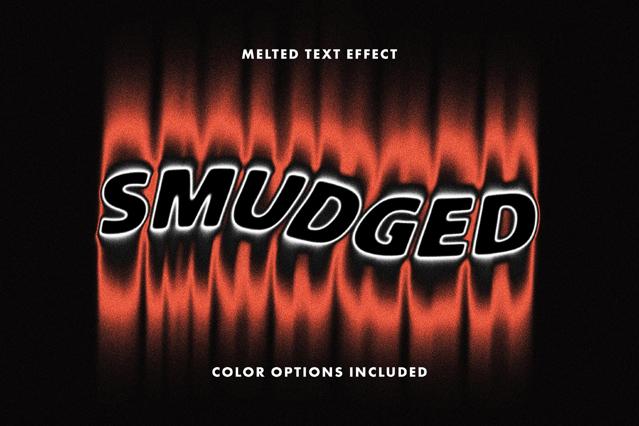 Download Smudged Melting Text Effect