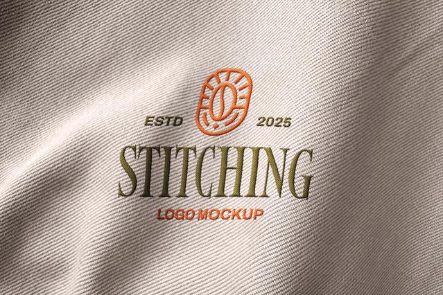 Stitching Embroidery Logo Mockup
