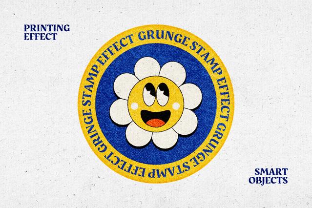 Vintage Ink Stamp Effect