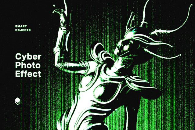 Cyber Screen Photo Effect