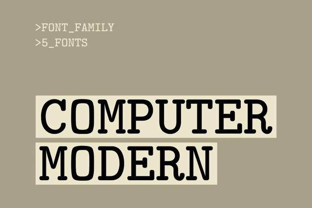 Download Computer Modern Font Family