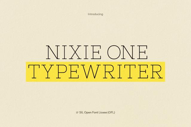 Download Nixie One Typewriter