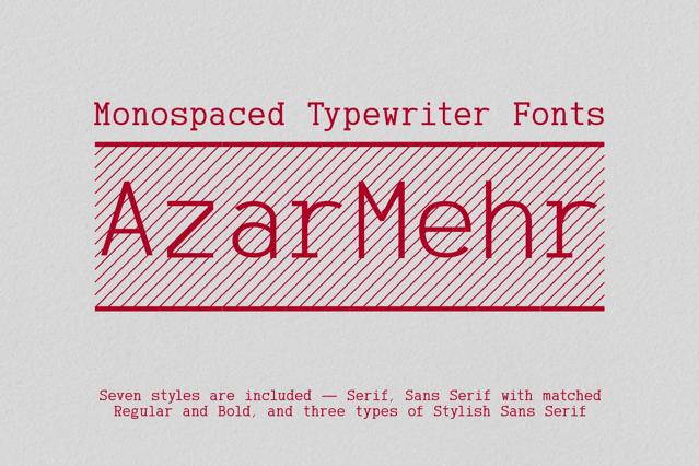 Download AzarMehr: Monospaced Typewriter Fonts