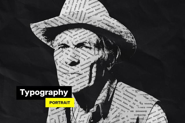 Download Typography Portrait Photo Effect