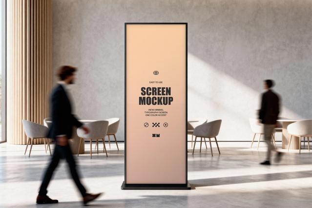 Vertical Lobby Screen Mockup