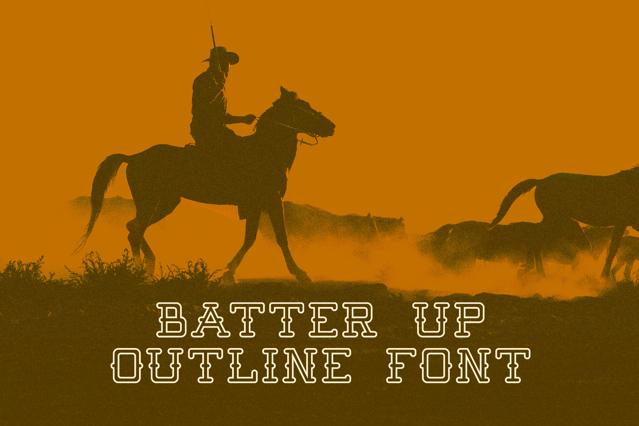 Download Batter Up Outline Font