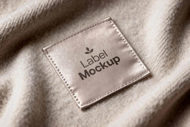 Satin Garment Tag Mockup