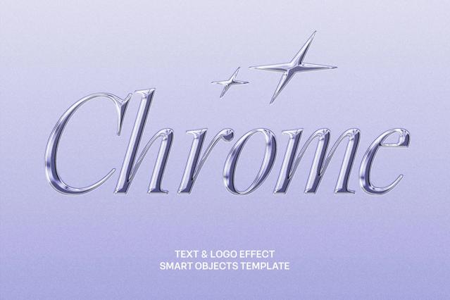 Chrome Text & Logo Effect