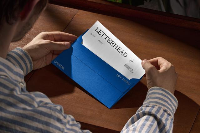 Letterhead in Envelope Mockup
