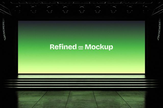 Event Stage LED Screen Mockup