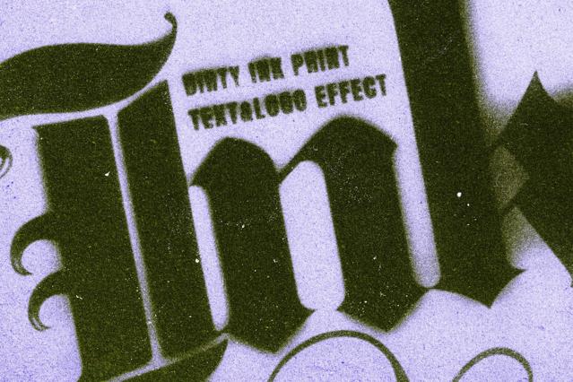 Dirty Ink Print Text Effect