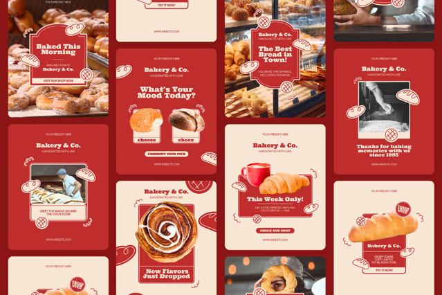 Bakery Instagram Template Pack