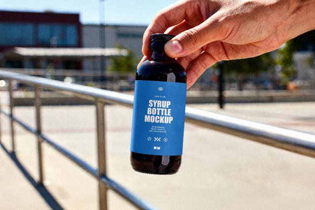 Download Syrup Bottle Mockup