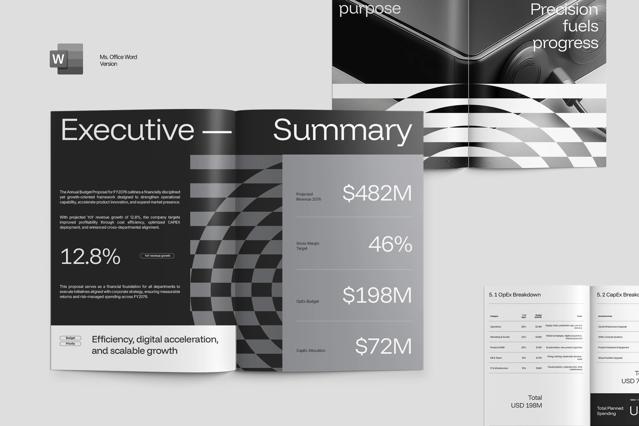 Votto - Annual Budget Financial Ms. Word Template