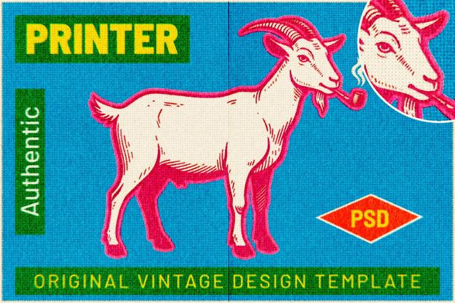 Retro Printer Design Effect