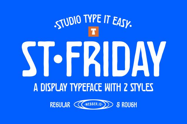 ST Friday - All Caps Display Typeface