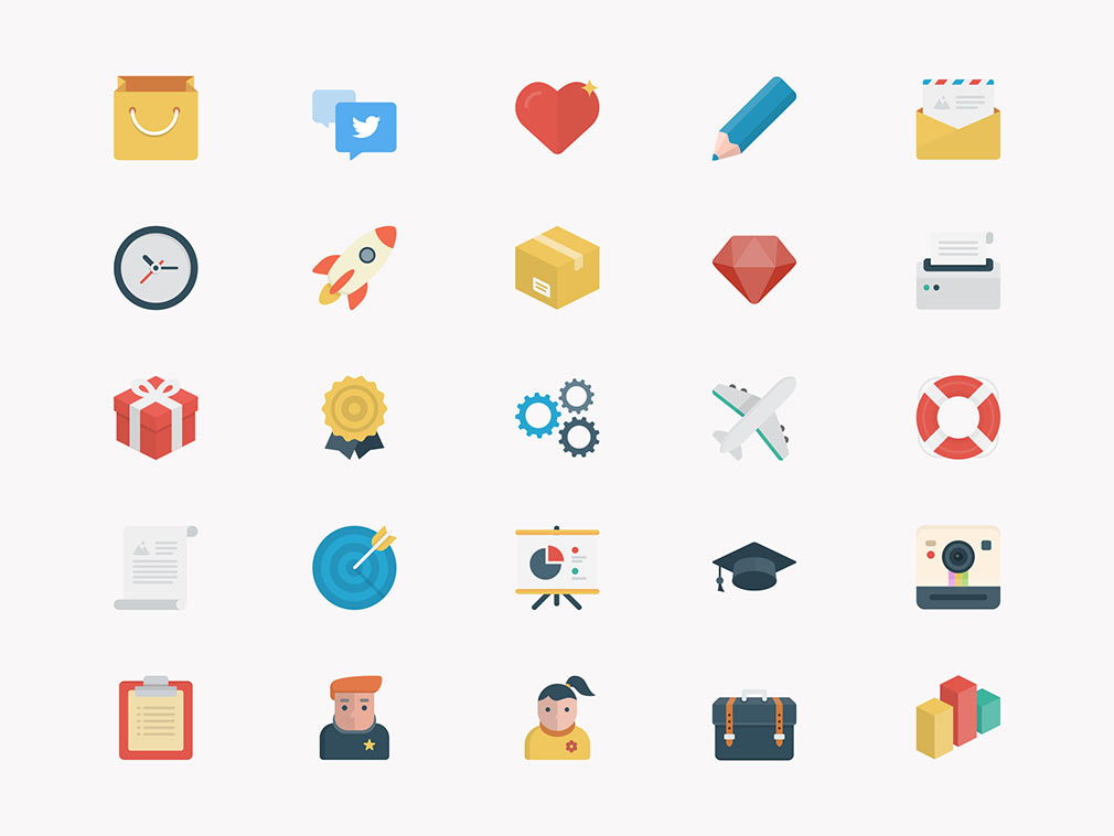 Basic flat icon set: download AI, SVG, PSD, PNG Basic flat icon set: download AI, SVG, PSD, PNG