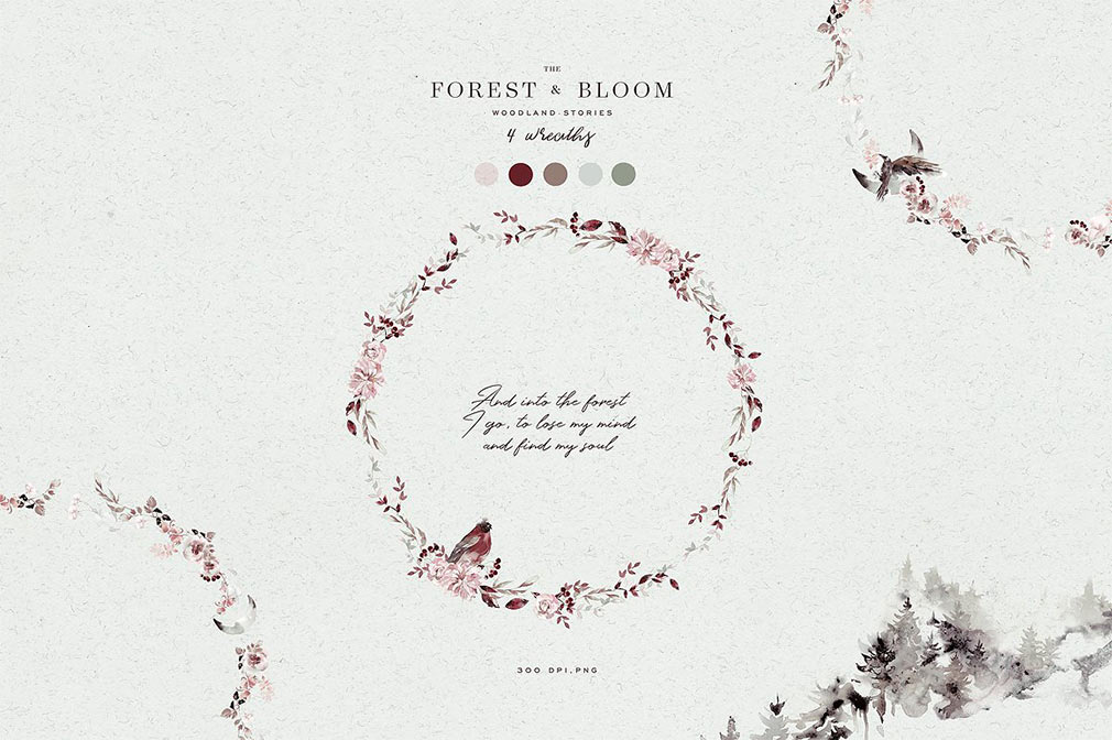 Woodland Ravens Watercolor Kit