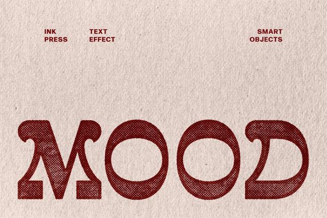 Ink Press Text Effect