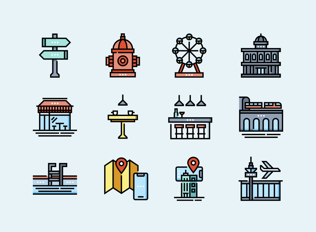 City Life free icons collection