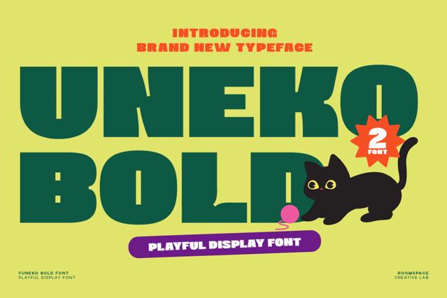 Uneko Bold – Playful Chunky Display Font