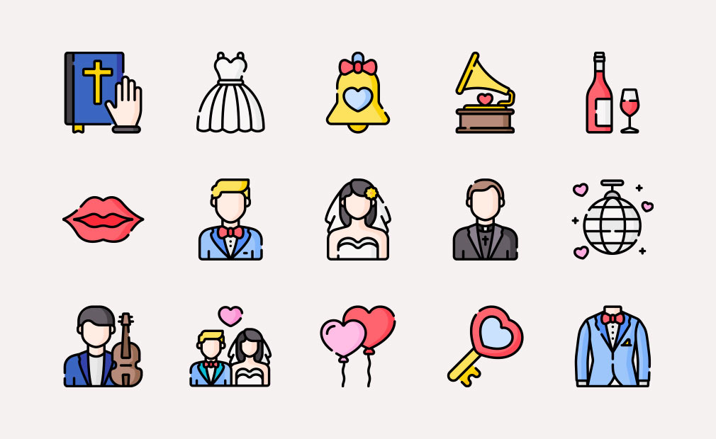 Wedding Vector Icons